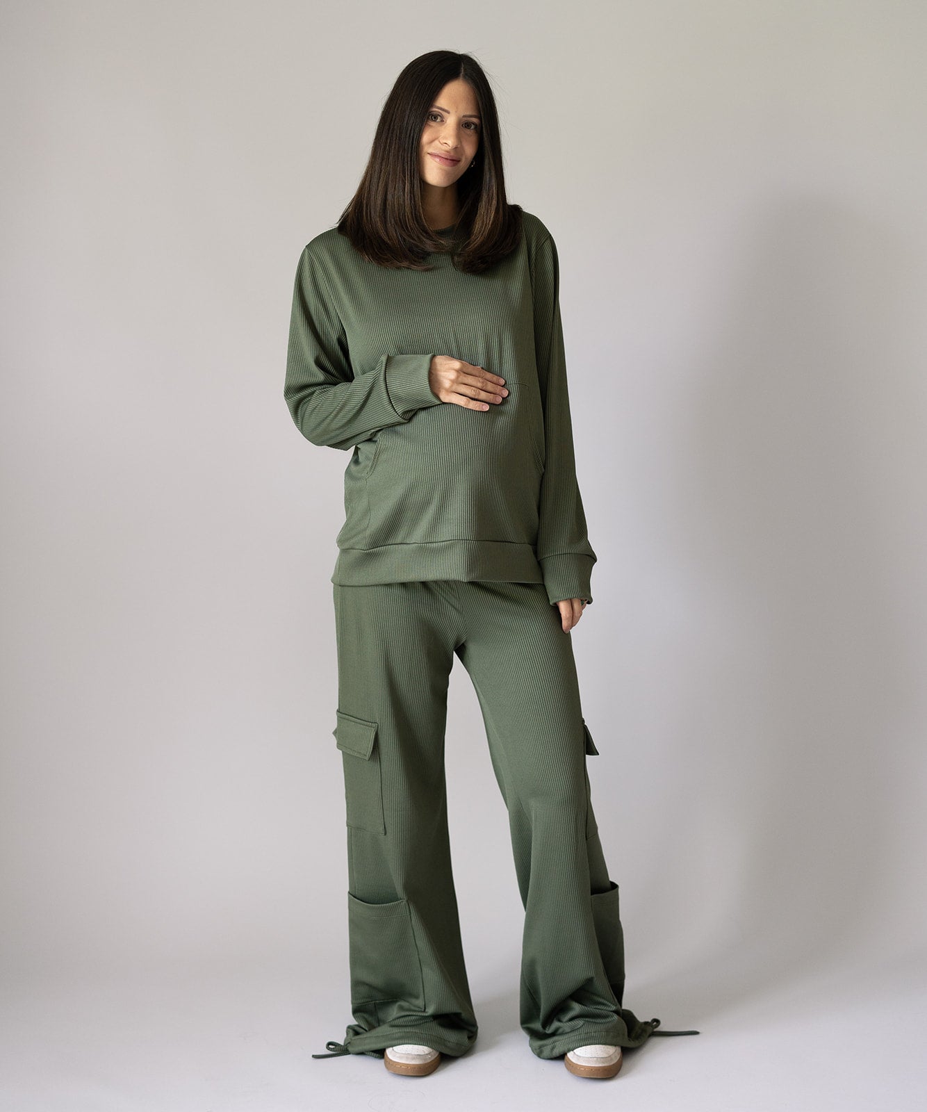 CARGO LONG SLEEVE SET ARMY – MUM PREGGO